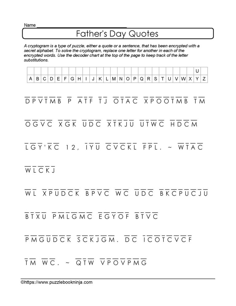 Printable Cryptograms For Adults Bing Images Projects To Try Free ...