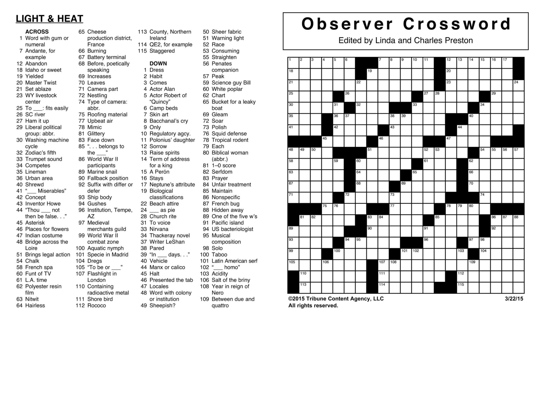 Star Crossword Puzzles Printable Printable Crossword Puzzles Online ...